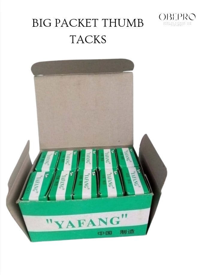 Big pack thumb tacks - Home of fashion and tailoring goods and services.